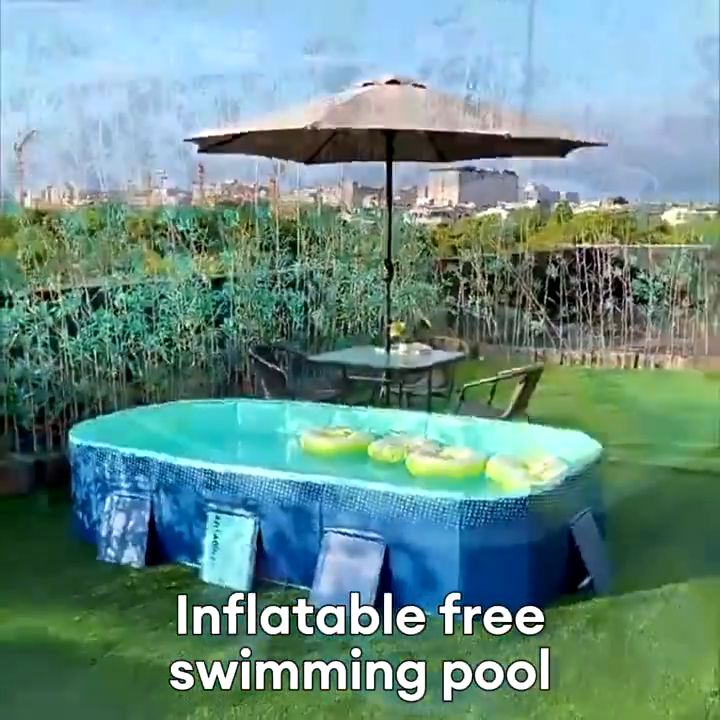 Swimming Pool For Family Big Non inflatable Foldable Pool Adult/Kids ...