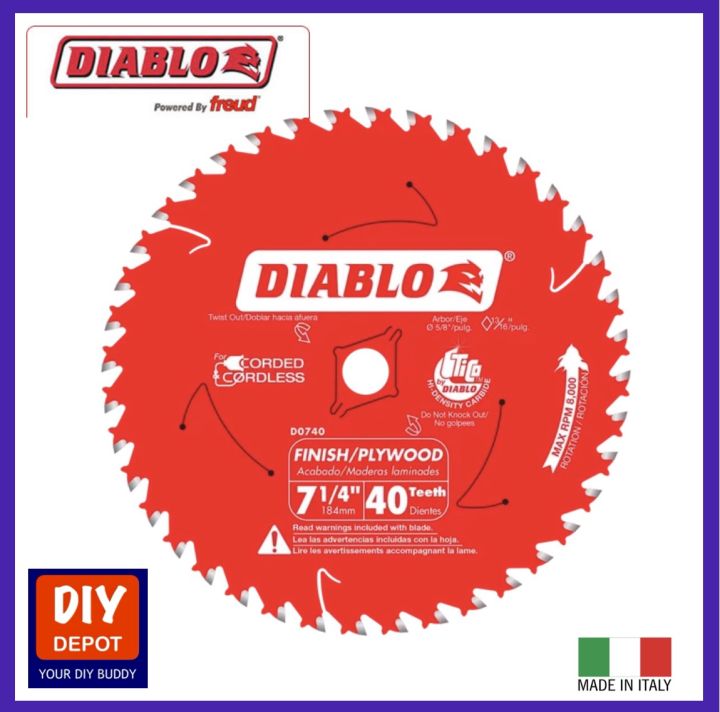 Freud DIABLO 7-1/4 in 40T Finishing Circular Saw Blade | Lazada PH