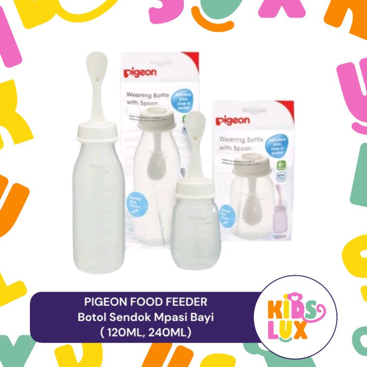 Pigeon Food Feeder/Botol Sendok Mpasi Perlengkapan Makan Bayi 120ml ...