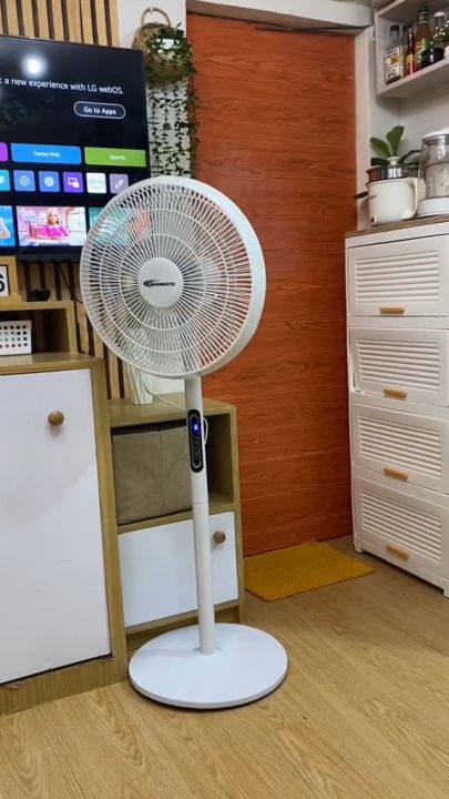 MAIMEITE Electric Fan 16 Inch Stand Fan Standard Desk Fan Height Adjust ...