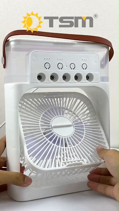 TSM-F214 พัดลม 3 in 1 USBพัดลมไอน้ำ เครื่องฟอกอากาศสเปรย์คูลเลอร์ที่มี ...