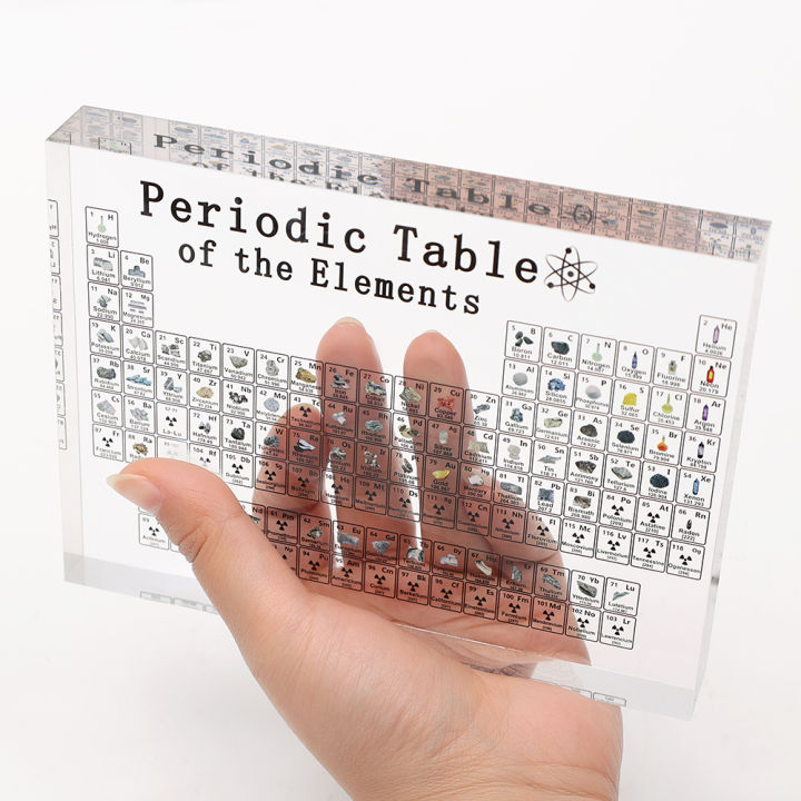 [Timmo House] Acrylic Display Periodic Table With Real Elements For ...