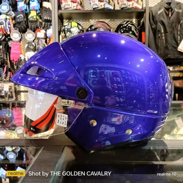ARC AF6 SEMI JET DEEP BLUE HELMET | Lazada