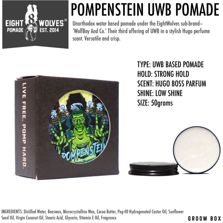 Eight Wolves Pompenstein Unorthodox Water Based Pomade [Wolfboy And Co ...
