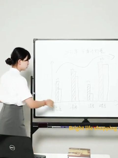 White Board With Stand Set 900*1200mm/100*1500mm One Button Rotation ...