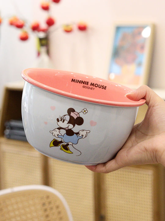Ceramic Cute Handle Bowl Mickey Minnie Cartoon Girl Friend Series ...