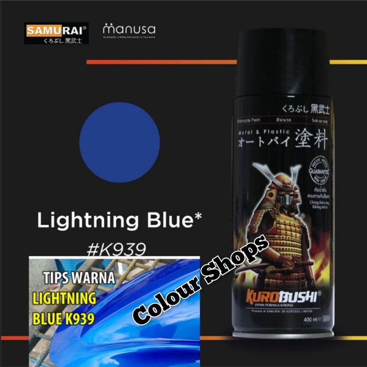 Samurai Paint Pilok Cat Semprot 400ml Biru Kawasaki Lightning Blue K939 ...