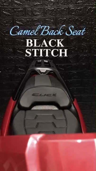 HONDA CLICK V3 CLICK V2 CARBON CAMEL BACK SEAT ASSEMBLY WITH LOGO ...