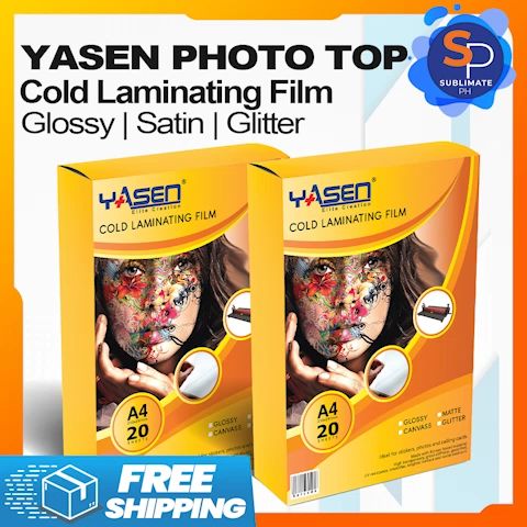 Yasen A4 Photo Top Cold Laminating Film 80 Microns PVC Satin Glossy ...