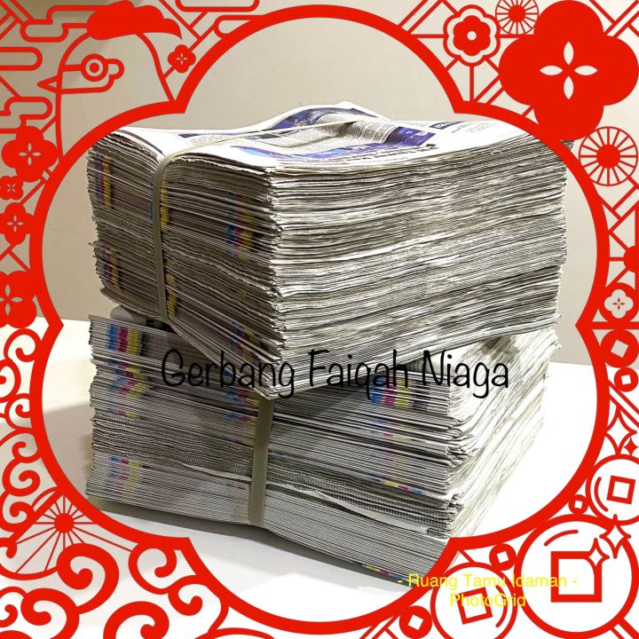 New Old Newspaper 1KG / Baru Surat Khabar Lama / New Wasted Papers / Bungkus Barang Fragile Kaca ...