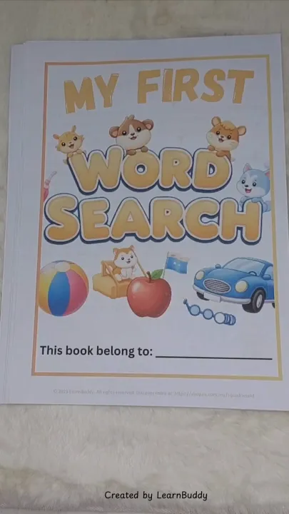 Hardcopy First Word Search for Toddlers | Easy Words & Cute Themes ...