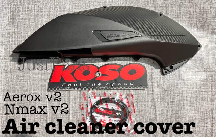 KOSO AIR CLEANER COVER AEROX V2/NMAX V2 WITH SEAL AND PIPE DRAIN ...