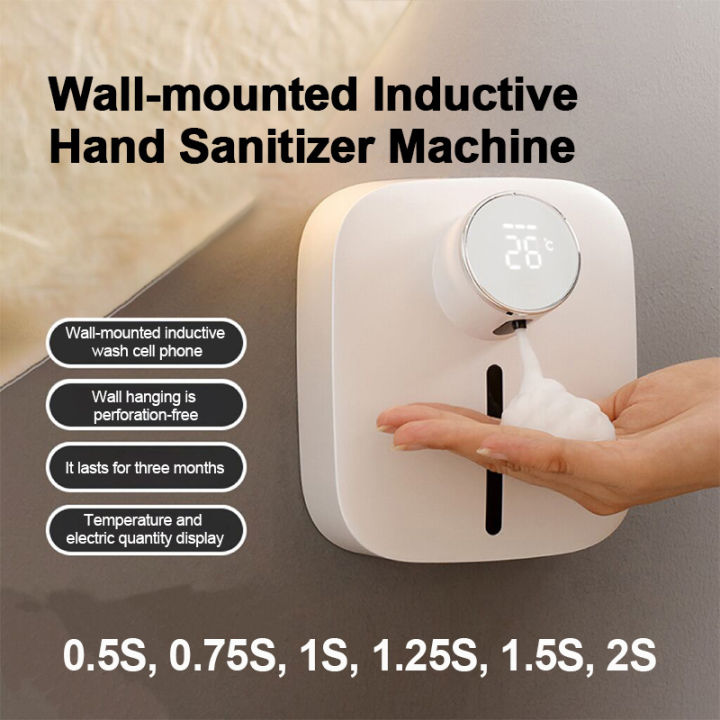 Automatic Soap Dispenser Wall-mount Rechargeable Temp Display 320ML Liquid Soap Dispensers ...