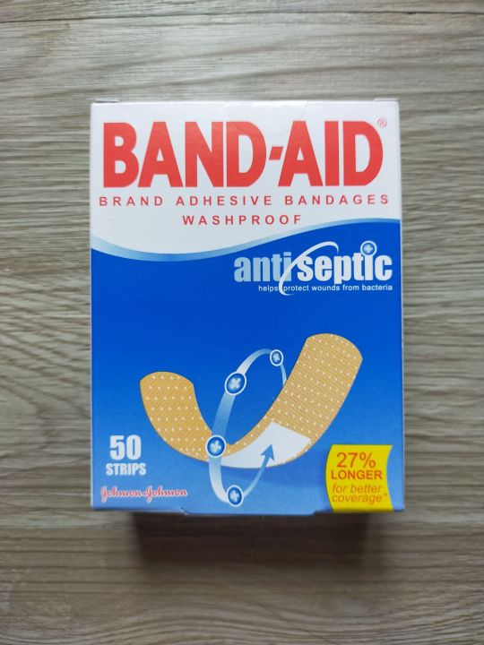 1box 50 strips band-aid brand adhesive bandages washproof antiseptic ...