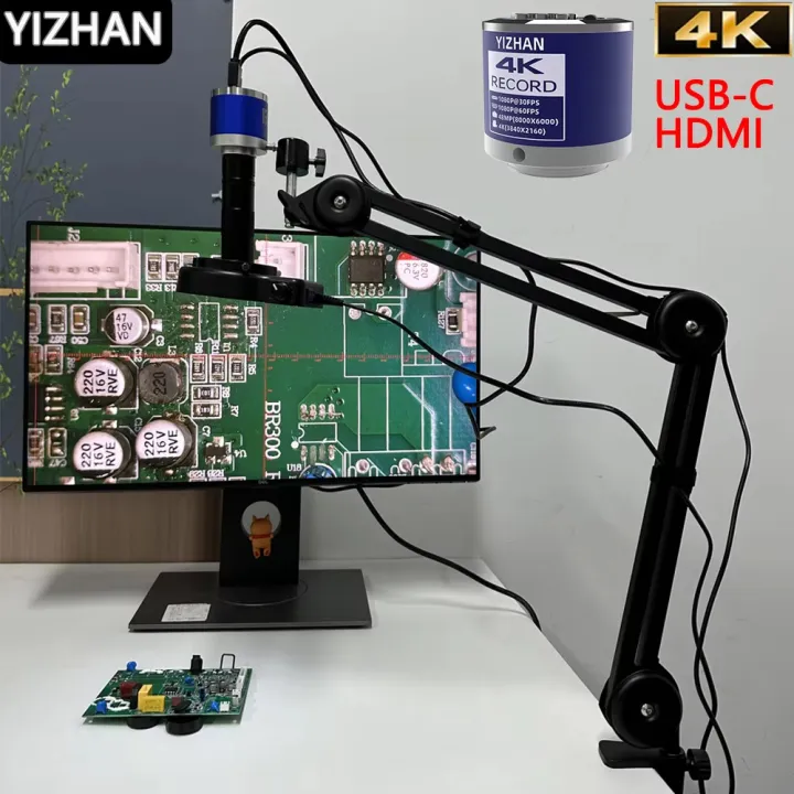 4K Digital Microscope 48MP USB-C HDMI Microscope Camera For Electronics ...
