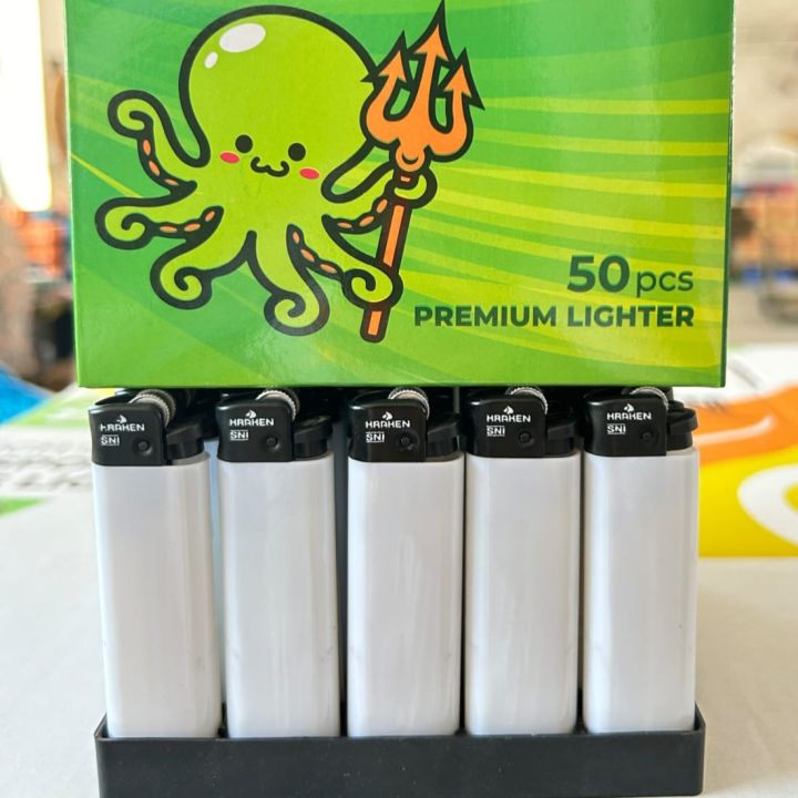 Korek api Roda KRAKEN Putih polos / korek api / pemantik | Lazada Indonesia