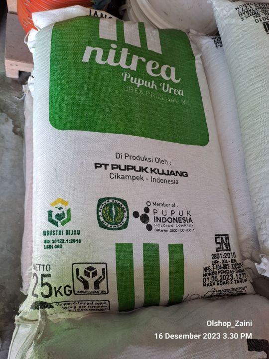 Pupuk Nitrea Urea Prill 46% N, 25 kg Kemasan Pabrik PT Kujang, TerMurah ...