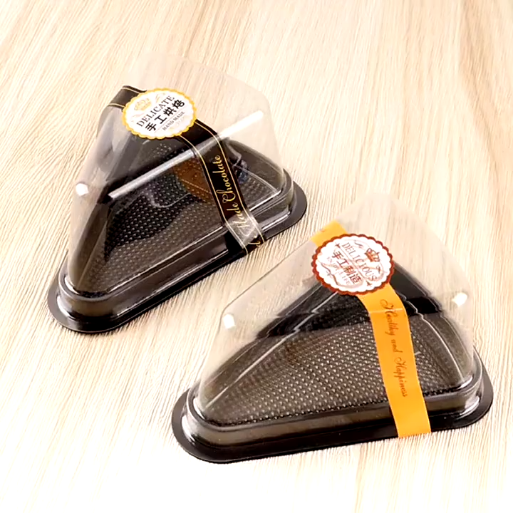 100Pcs Triangle Cake Box Single Slice Cake Container Box For Cake 【6 ...