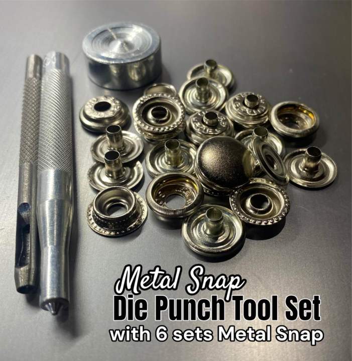 #201 Metal Snap Tool Set | Die Punch Tool Popper Snap Fasteners button press Stud | Leather ...