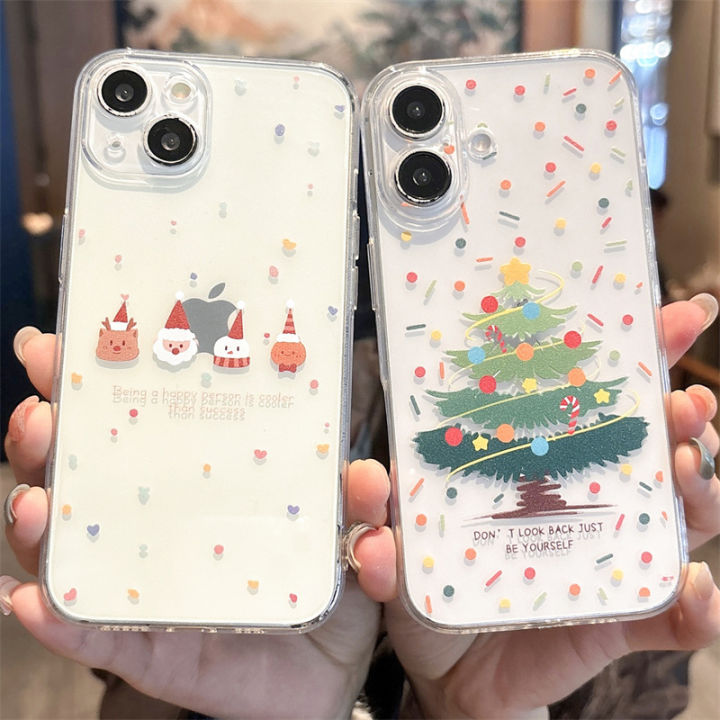 Christmas Phone Case Silicone Santa Claus Deer Tree Couple Design ...