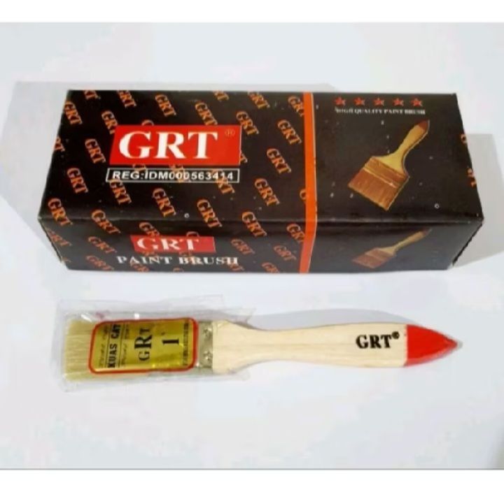 Kuas Cat Kayu Besi Tembok Merk GRT Ukuran 1" inch | Lazada Indonesia