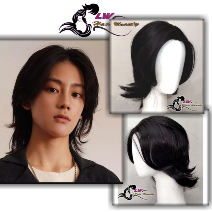 Wig Rambut Pria Panjang Sebahu | Lazada Indonesia