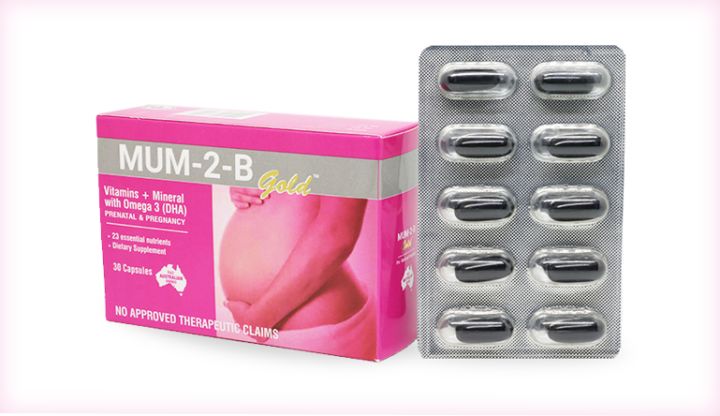 MUM-2-B GOLD Vitamins + Minerals with DHA & EPA Softgel Capsule ...