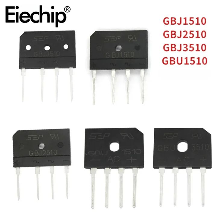 5PCS Diode Bridge Rectifier DIP GBJ1510 GBJ2510 GBJ3510 GBU1510 ...
