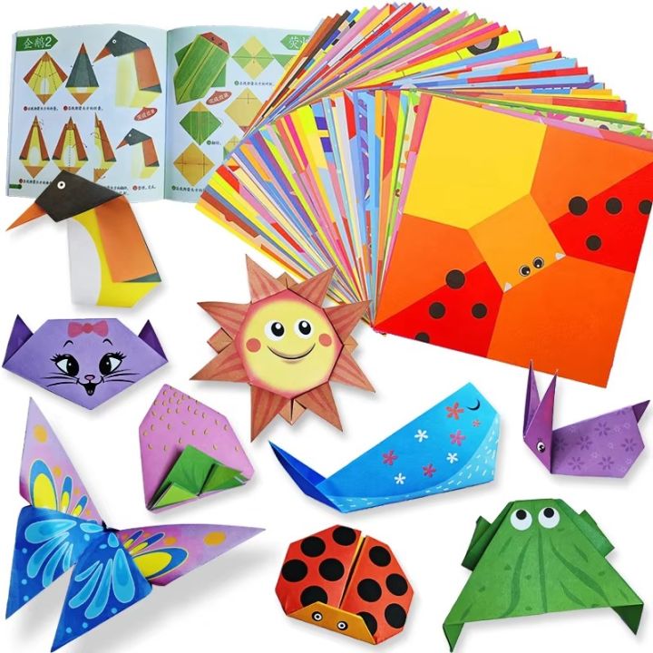 Bộ Dụng Cụ Gấp Giấy Origami Với 108 Tờ Giấy & Sách Hướng Dẫn, Đồ Thủ ...