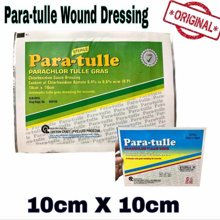 Para-tulle Gauze Dressing for wounds 10cmX10cm (SOLD PER PIECE) | Lazada PH