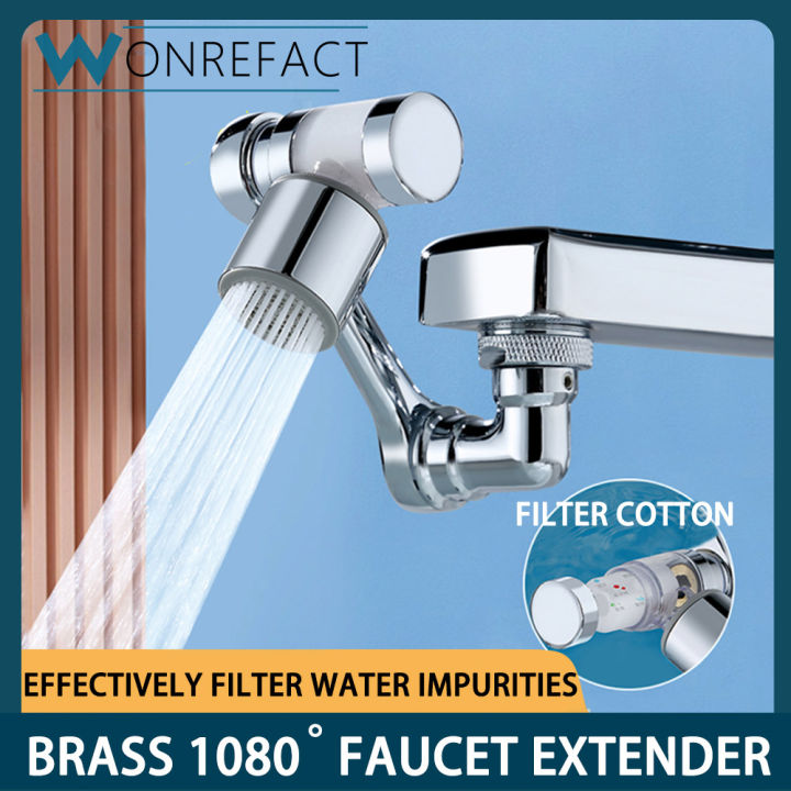 Brass Faucet Mechanical Arm 1080° Universal Rotating Anti-Splash ...