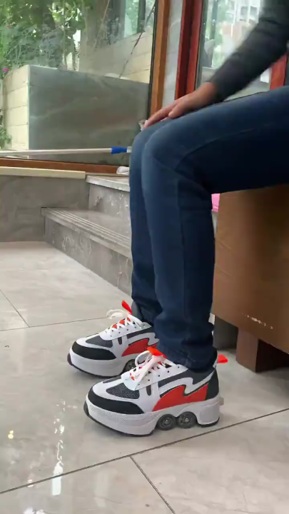 NEW ! Sepatu Roda Casual Skate / Kick Roller Shoes Impor Viral TIKTOK ...
