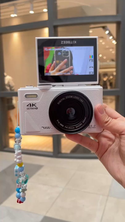 【KiTBEEZ KP-2】75MP Digital Camera 5K WiFi 18X Digital Zoom 180° Flip ...