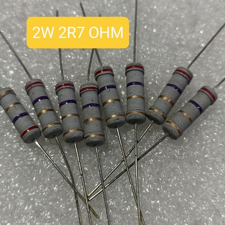 10BUAH RESISTOR 2WATT 2.7OHM 2W 2.7 OHM 2 WATT 2R7 OHM 2W 2R7OHM ...