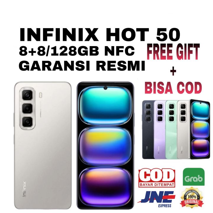Infinix Hot 50 8+8/128GB NFC Garansi Resmi | Lazada Indonesia