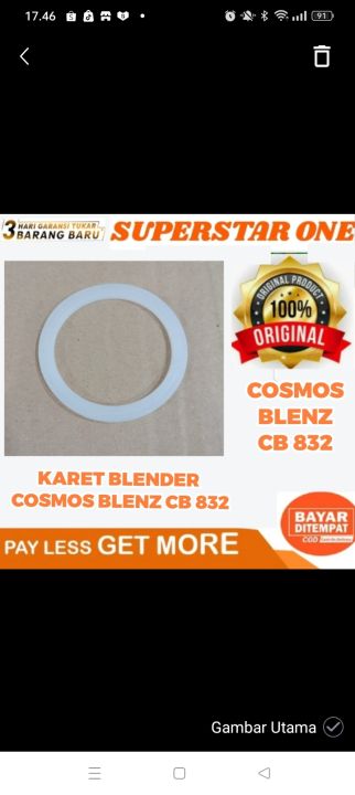 karet blender cosmos cb 832 cosmos BLENZ | Lazada Indonesia