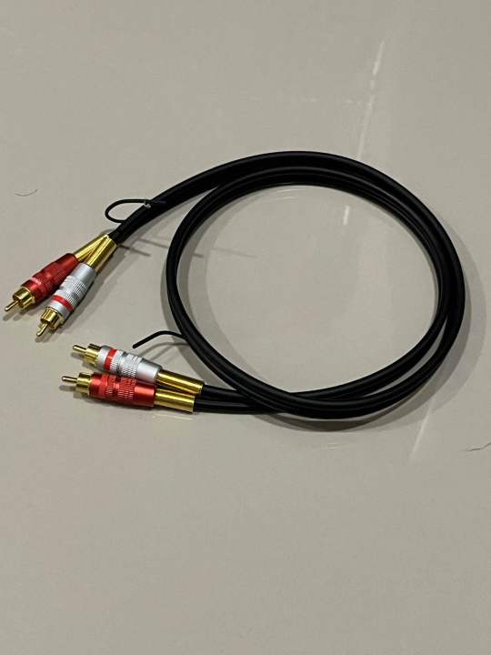 สายrca-rca L/R ทำจากสายชีลคู่ทองแดงแท้100%หัวrcaเหล็กขนาดสาย4.8มม ...