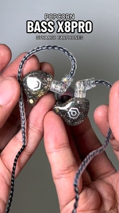 POPCORN BASS X8 PRO, 1BA+1DD in Ear Monitor, TYPE-C HiFi Wired Earbuds ...