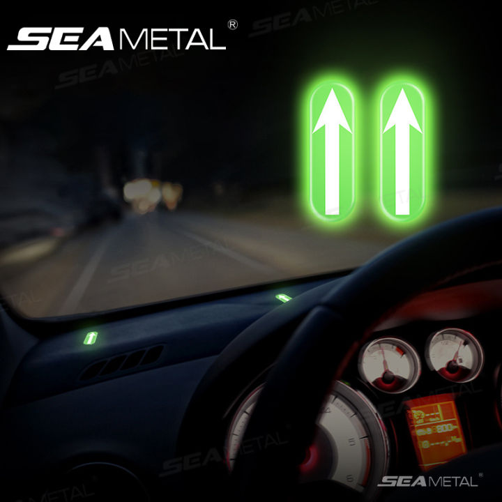 SEAMETAL Car Luminous Warning Stickers Interior Lane Keeping Sign ...
