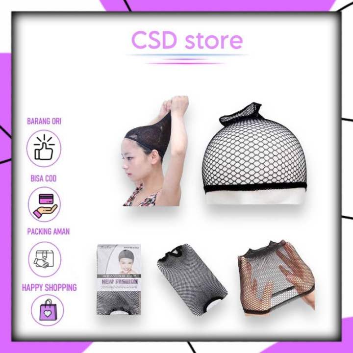 Weaving cap - Hairnet - Hair net - Jaring rambut - wig rambut | Lazada ...