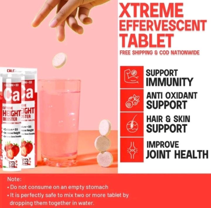 Extreme Height Booster CA Effervescent Tablets - Increase Height ...