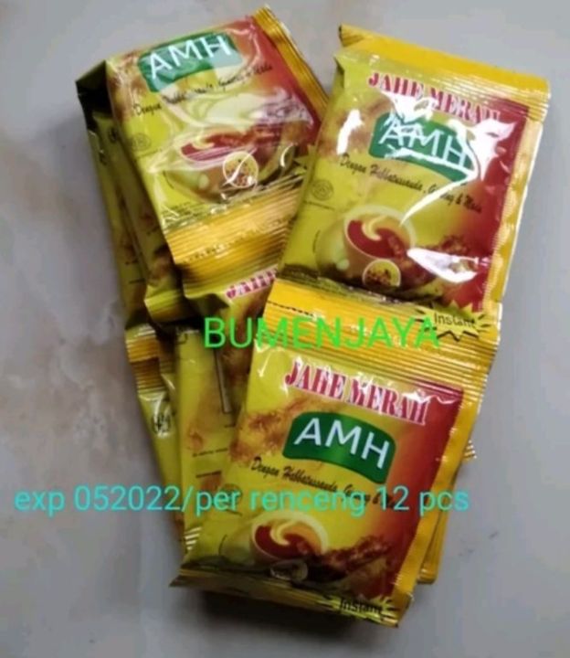 Jahe merah AMH rencengan isi 10 pcs minuman jahe merah exp aman dan ...