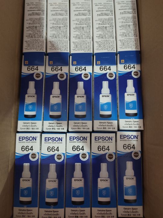 GENUINE INK 664 CYAN 60PCS | Lazada PH
