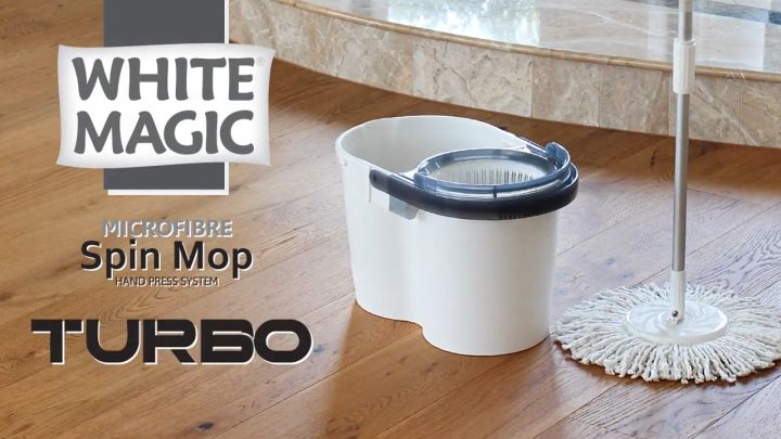 White Magic Turbo Spin Mop Hand Press | Lazada Singapore