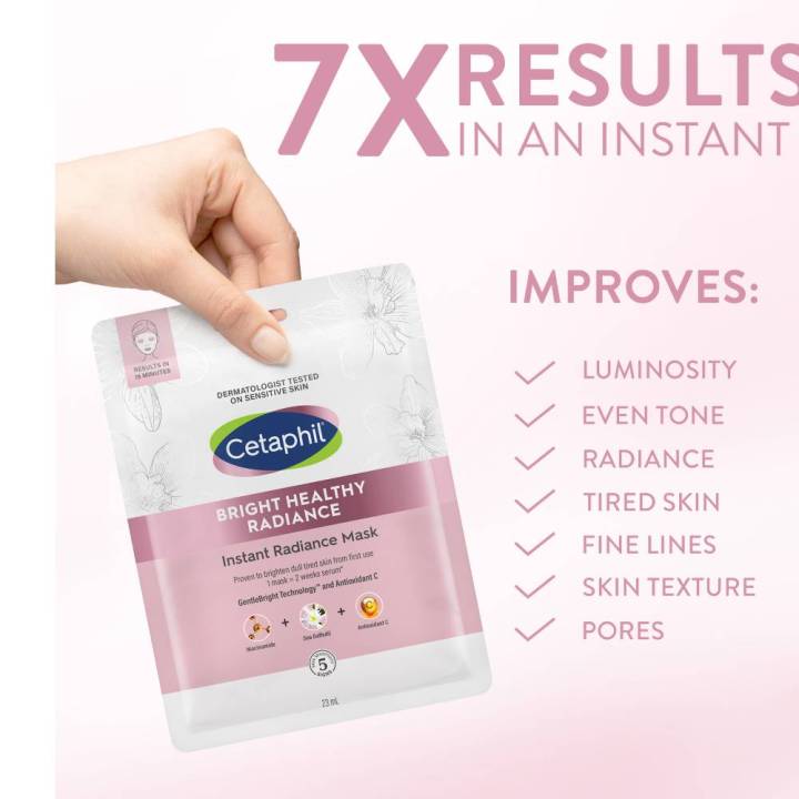 Cetaphil Bright Healthy Radiance Instant Radiance Sheet Mask 23ml Sheet ...