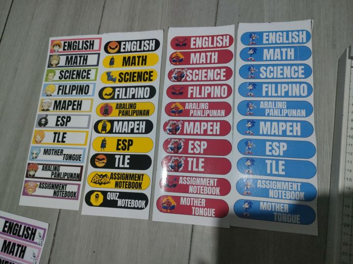 Subject Sticker label | Lazada PH