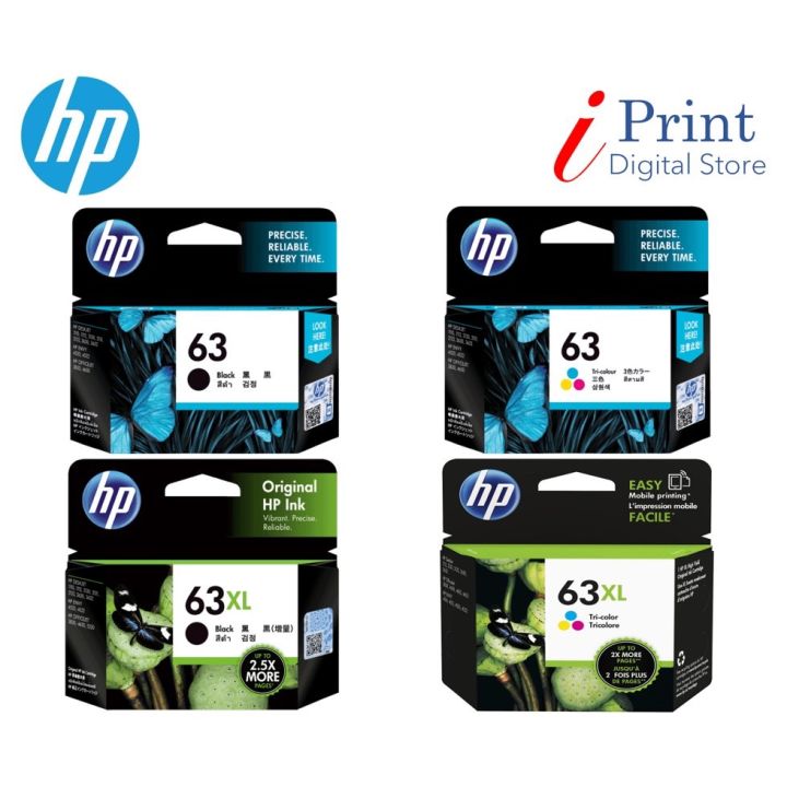 HP 63 / 63XL BLACK / COLOR INK CARTRIDGE [100% ORIGINAL] | Lazada