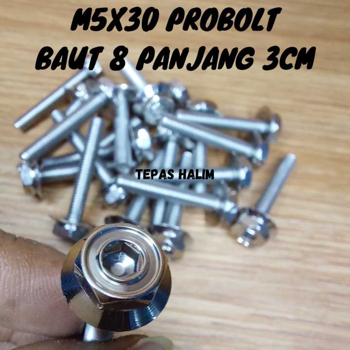 Baut Probolt M5X30 Baut 8 Panjang 3CM Stainless 2 Kunci | Lazada Indonesia
