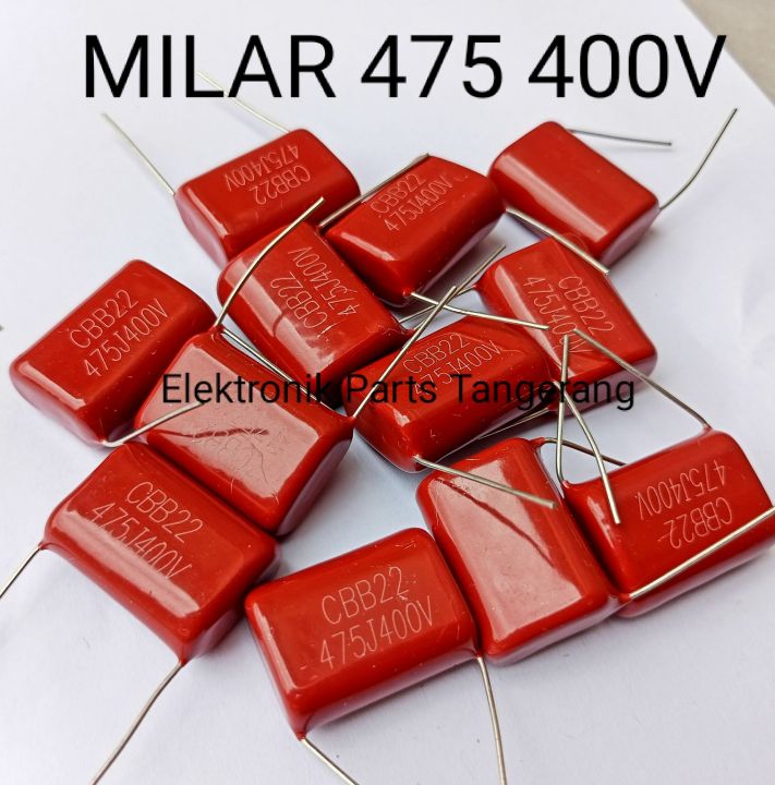 CAPACITOR MILAR 475J 400V 475 J 400V CAPACITOR MYLAR CBB 475J 400V ...