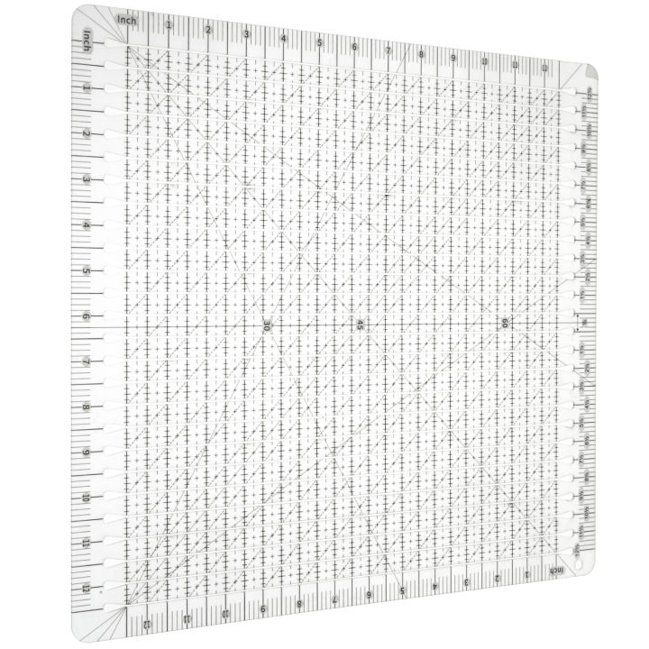 Quilting Ruler 12x12 Inch Clear Acrylic Quilting Template Easy to Read ...
